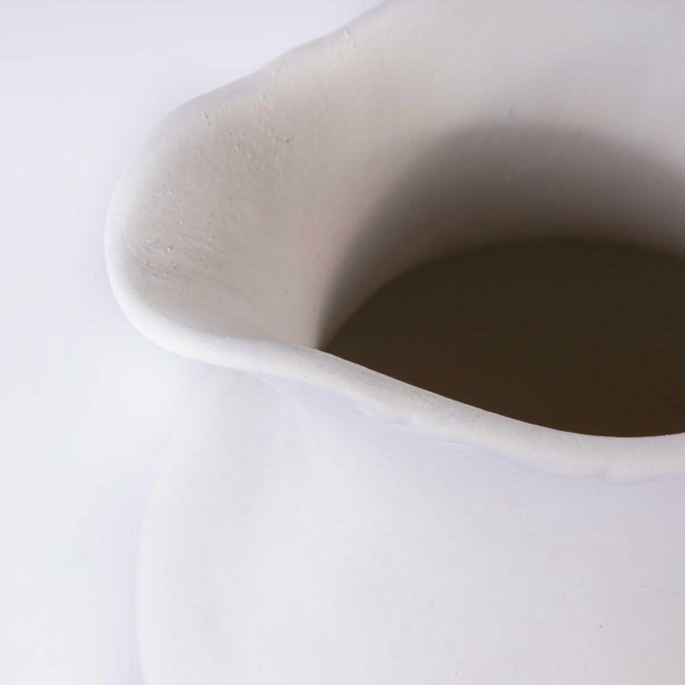 New Old Stock Raw Ceramic Small White Jug For Sale at 1stDibs