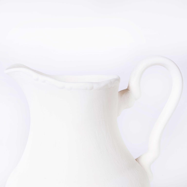 New Old Stock Raw Ceramic Small White Jug For Sale at 1stDibs
