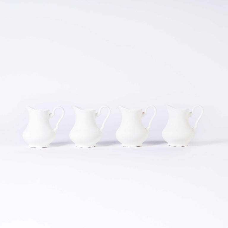 New Old Stock Raw Ceramic Small White Jug For Sale at 1stDibs
