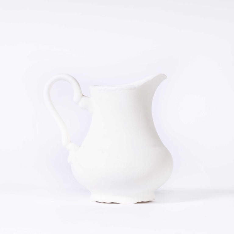 New Old Stock Raw Ceramic Small White Jug For Sale at 1stDibs