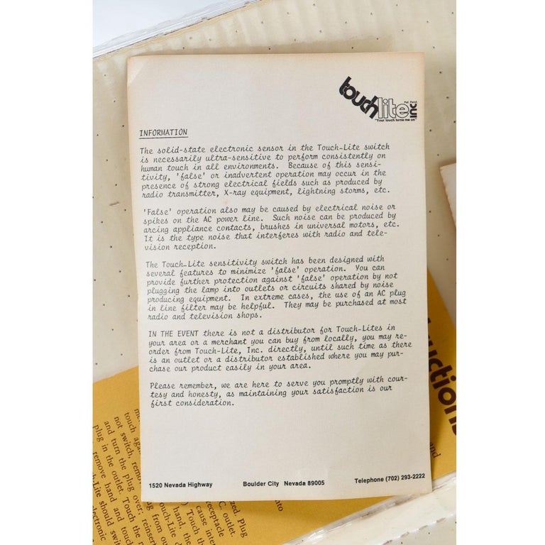 New Old Stock Vintage 1970s Gold Orb New Age Touch Lite Lamp at 1stDibs