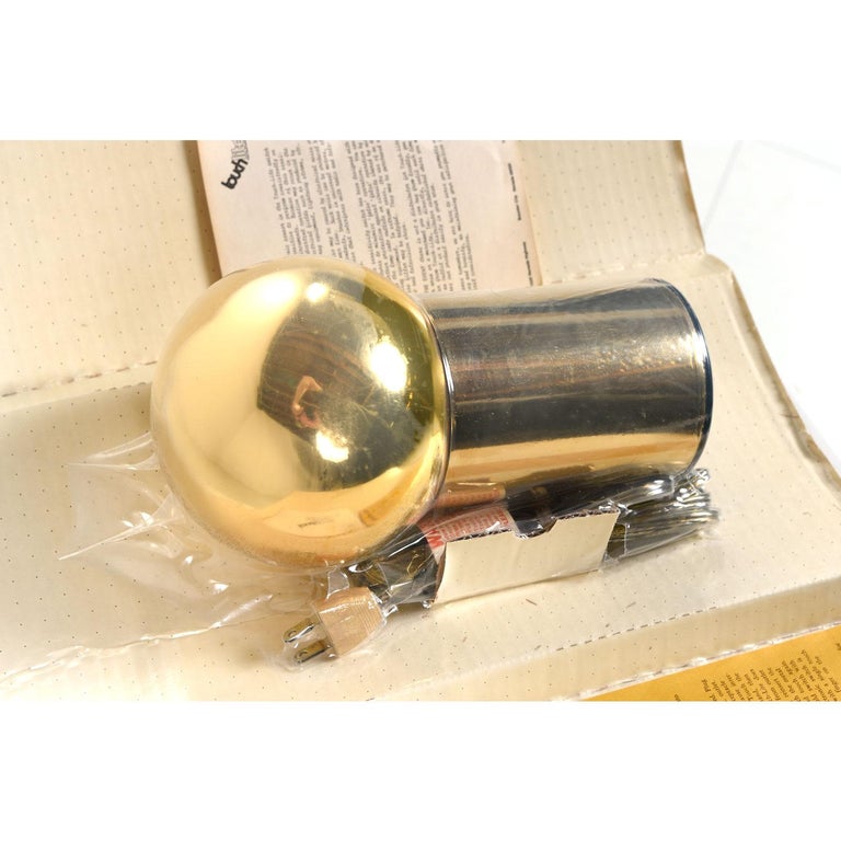 New Old Stock Vintage 1970s Gold Orb New Age Touch Lite Lamp at 1stDibs
