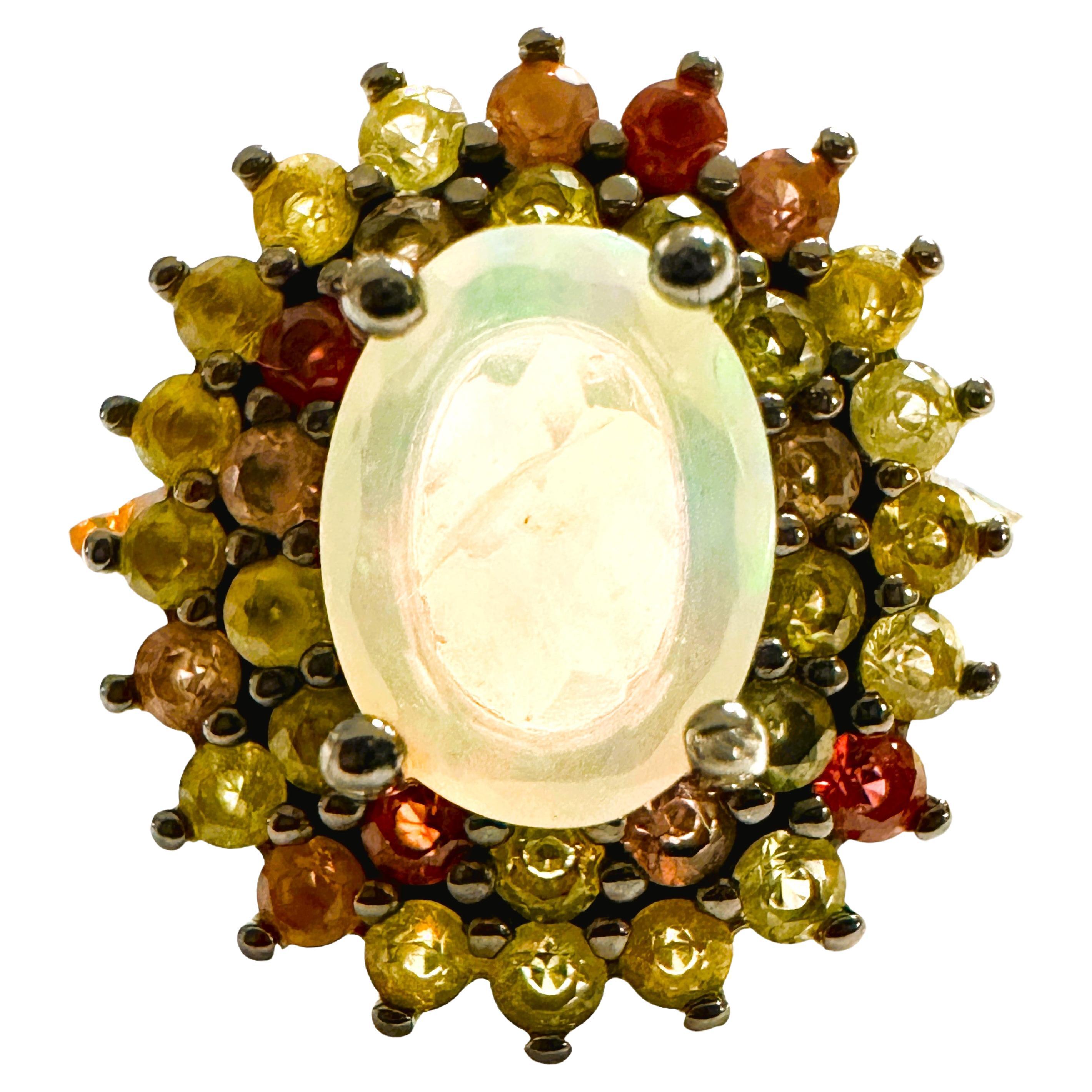 New Brazilian Yellow Green Ametrine and White Sapphire YGold Plated ...