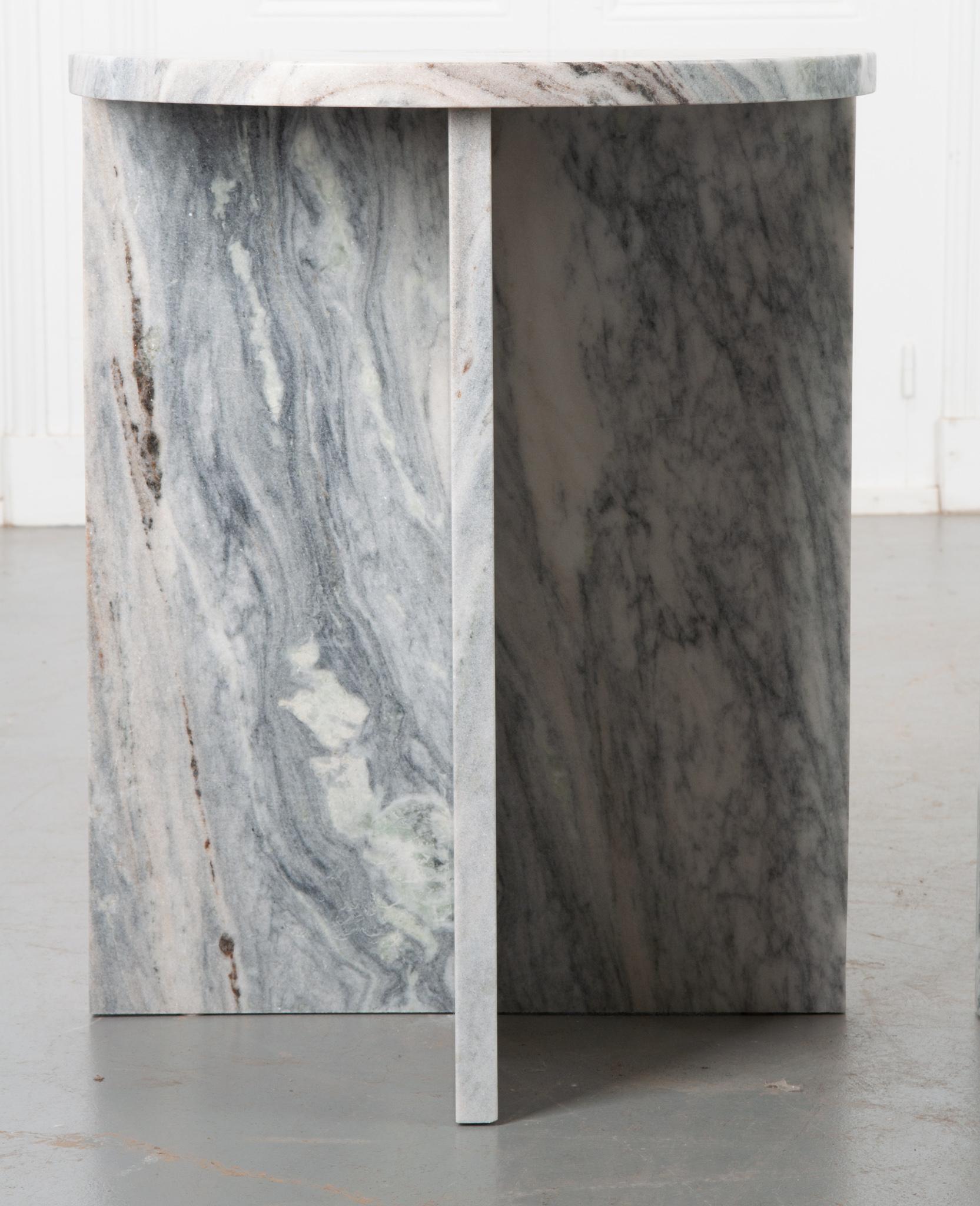 New Pair of Gloria Venato Marble Tables at 1stDibs