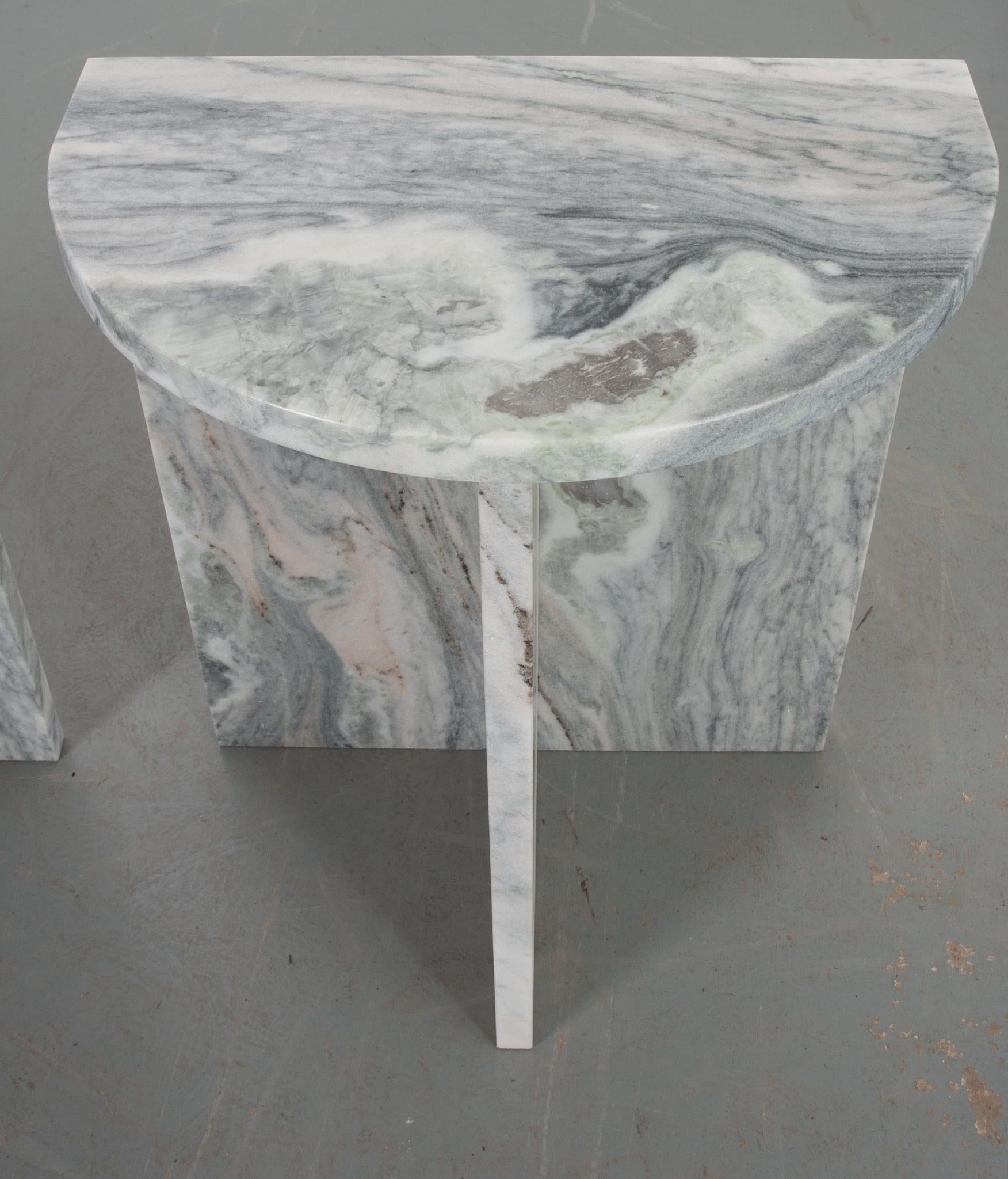 New Pair of Gloria Venato Marble Tables at 1stDibs