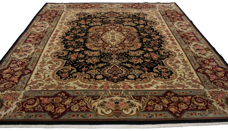 New Persian Style Rug with Traditional Kirman Design For Sale at 1stDibs