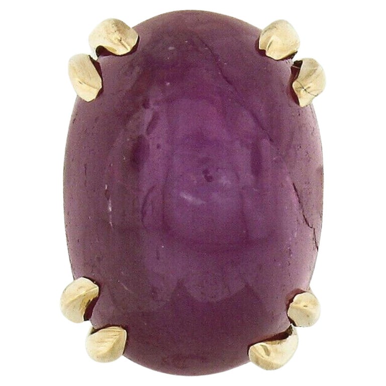 New Platinum 18k Rose Gold GIA Cabochon No Heat Ceylon Star Ruby ...