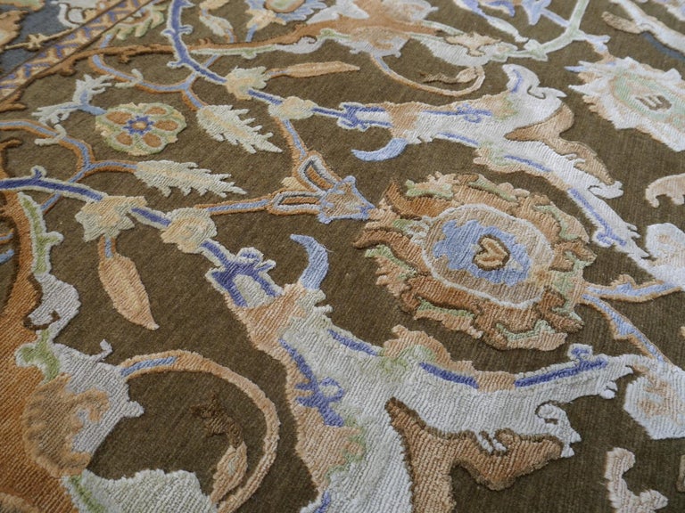 New Polonaise Rug Silk and Wool Antique Isfahan Design Bespoke Sizes ...