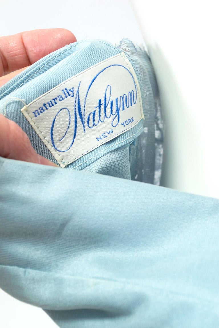 New Powder Blue Petal Shelf Bust Honeymoon Party Dress w Crinoline – M ...