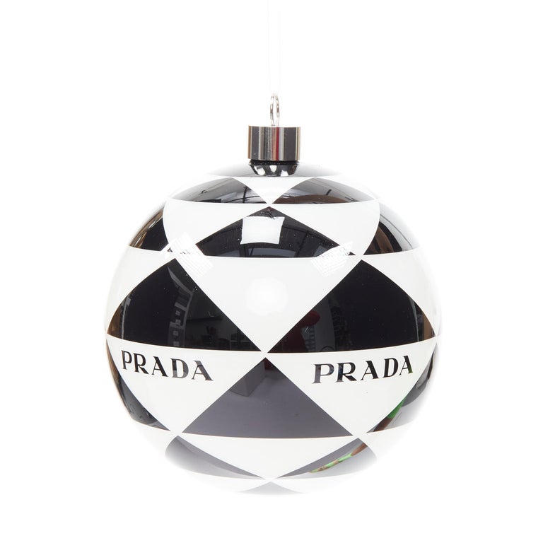 new PRADA Christmas 2021 Limited Edition black white geometric logo ...