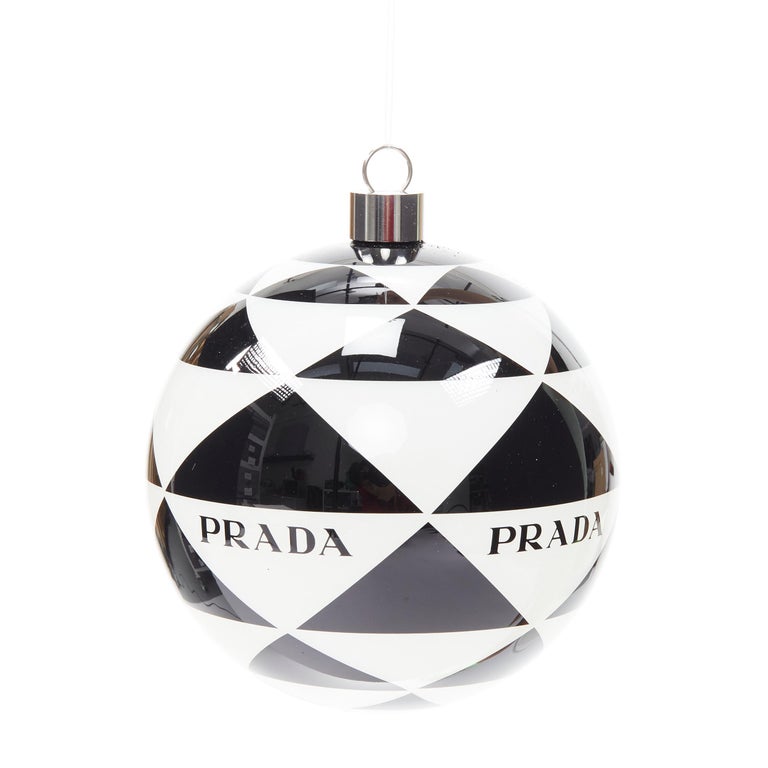 new PRADA Christmas 2021 Limited Edition black white geometric logo ...
