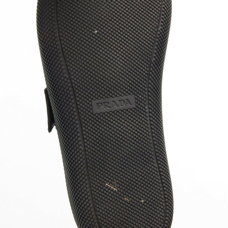 new PRADA navy holey cut out rubber magic tape strap low casual sneaker UK7.5 For Sale at 1stDibs