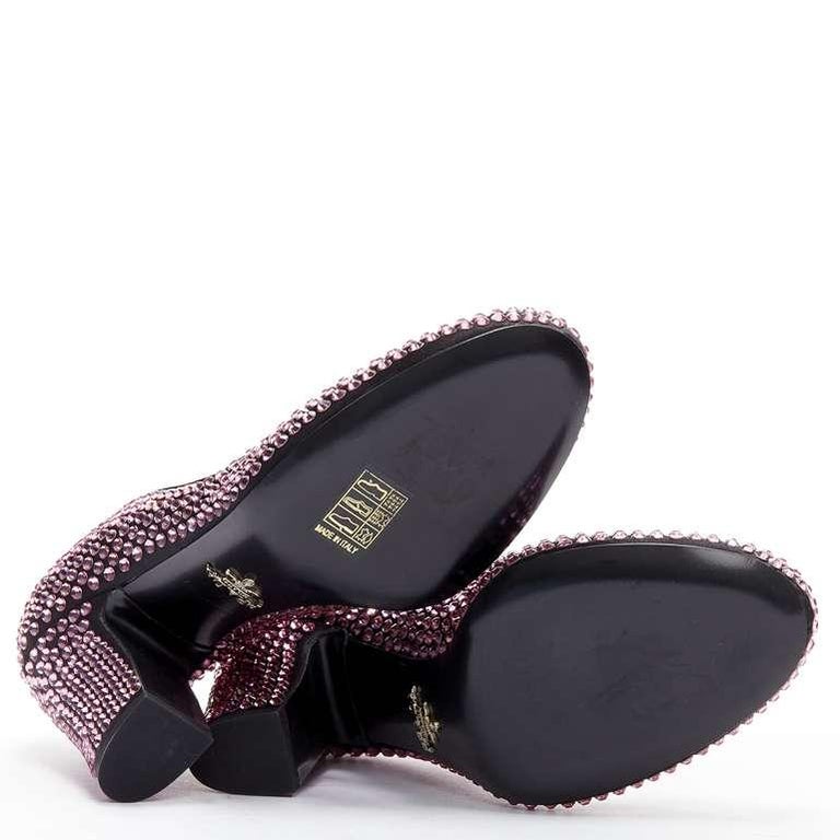 new PRADA Runway Rosa pink rhinestone crystal embellished pump EU37 For ...