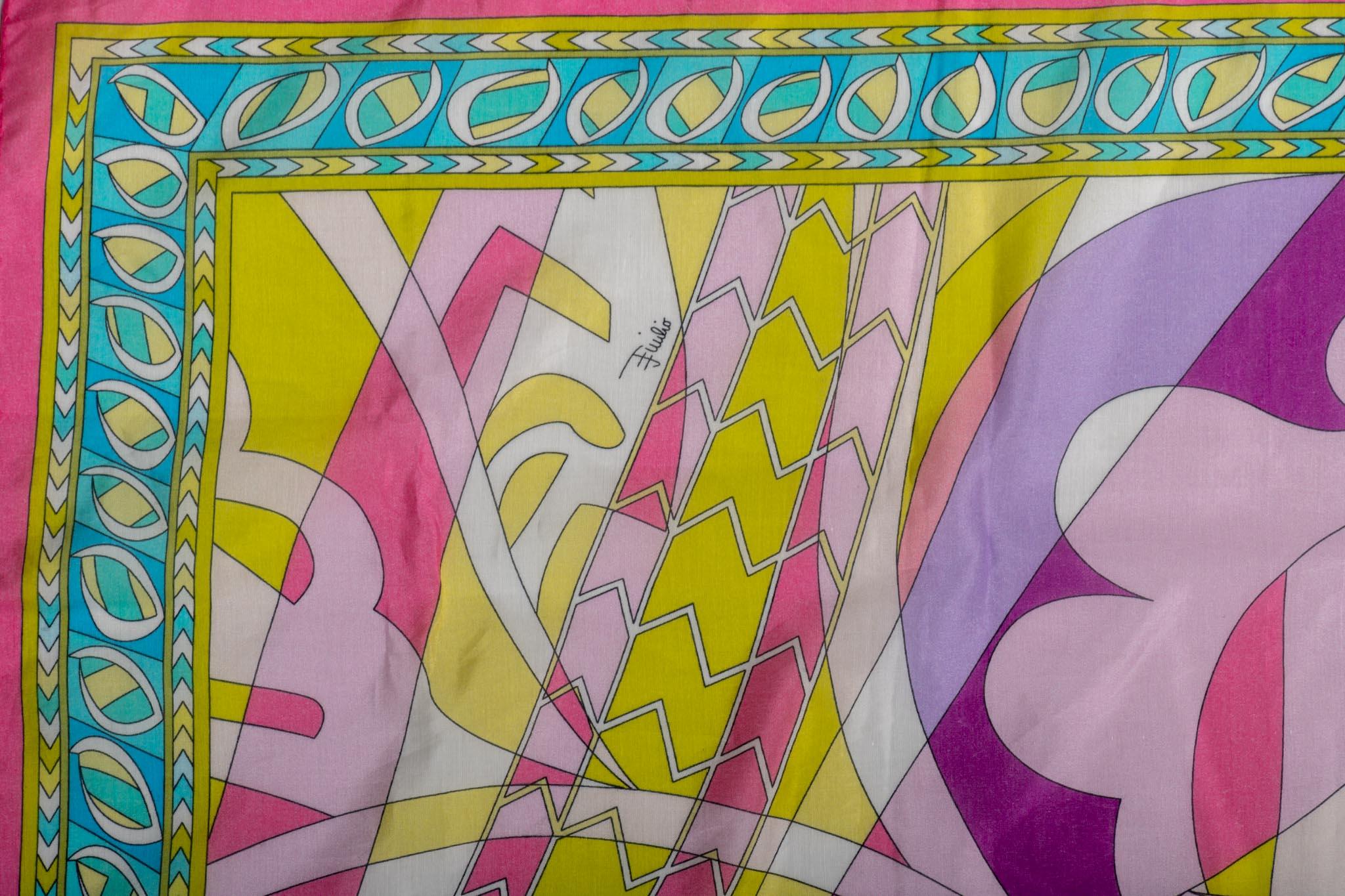 New Pucci Cotton Geometric Print Scarf For Sale at 1stDibs | pucci ...