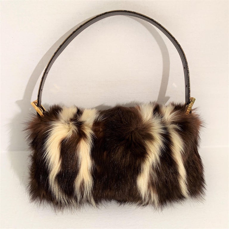 New Rare Fendi Fur Baguette Bag Featured in the 15th Anniversary Book ...