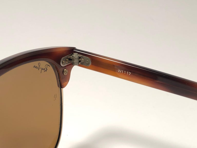 New Ray Ban Clubmaster Tortoise and Gold Edition B15 Lens B&L USA 80's ...
