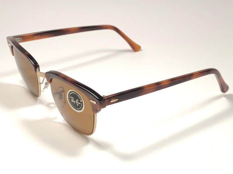 New Ray Ban Clubmaster Tortoise and Gold Edition B15 Lens B&L USA 80's ...