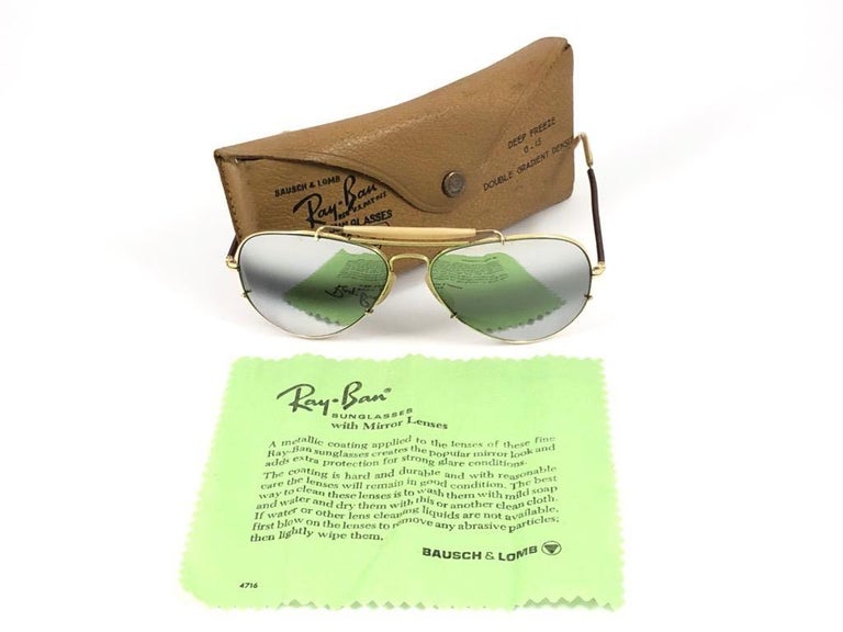 New Ray Ban Deep Freeze 12K Gold Double Mirror Collectors Item USA ...