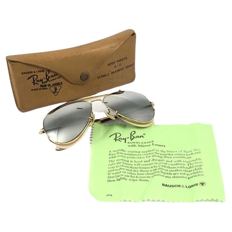 New Ray Ban Deep Freeze 12K Gold Double Mirror Collectors Item USA ...
