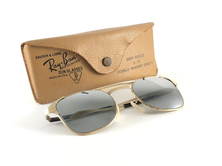 New Ray Ban Deep Freeze Signet 12K Gold Collectors Item USA Sunglasses ...