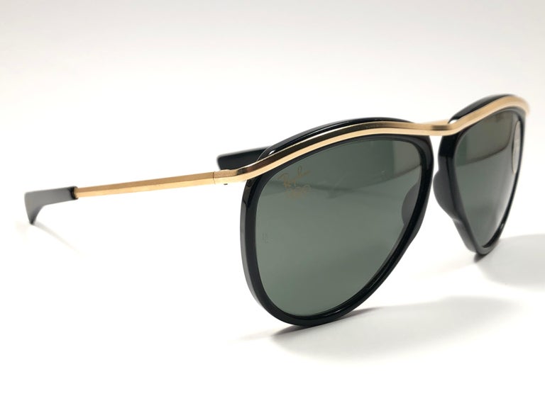 New Ray Ban Olympics Series Black and Gold G15 Lenses 1992 B&L USA 80's ...