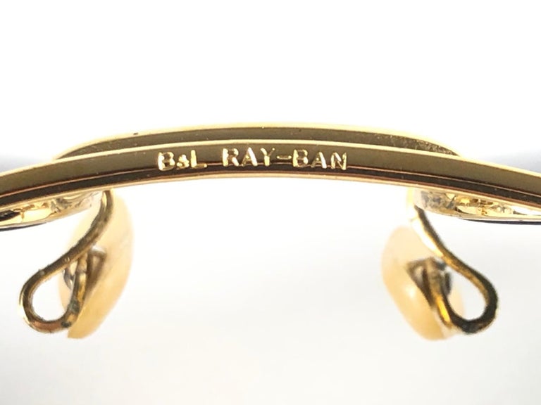 Vintage Ray Ban Signet Gold Classic Made in USA Sunglasses 1980's For ...