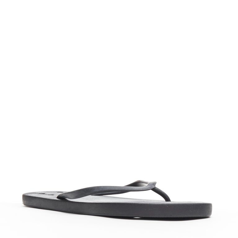 new RICK OWENS rare signature logo print punctured cut out thong ...