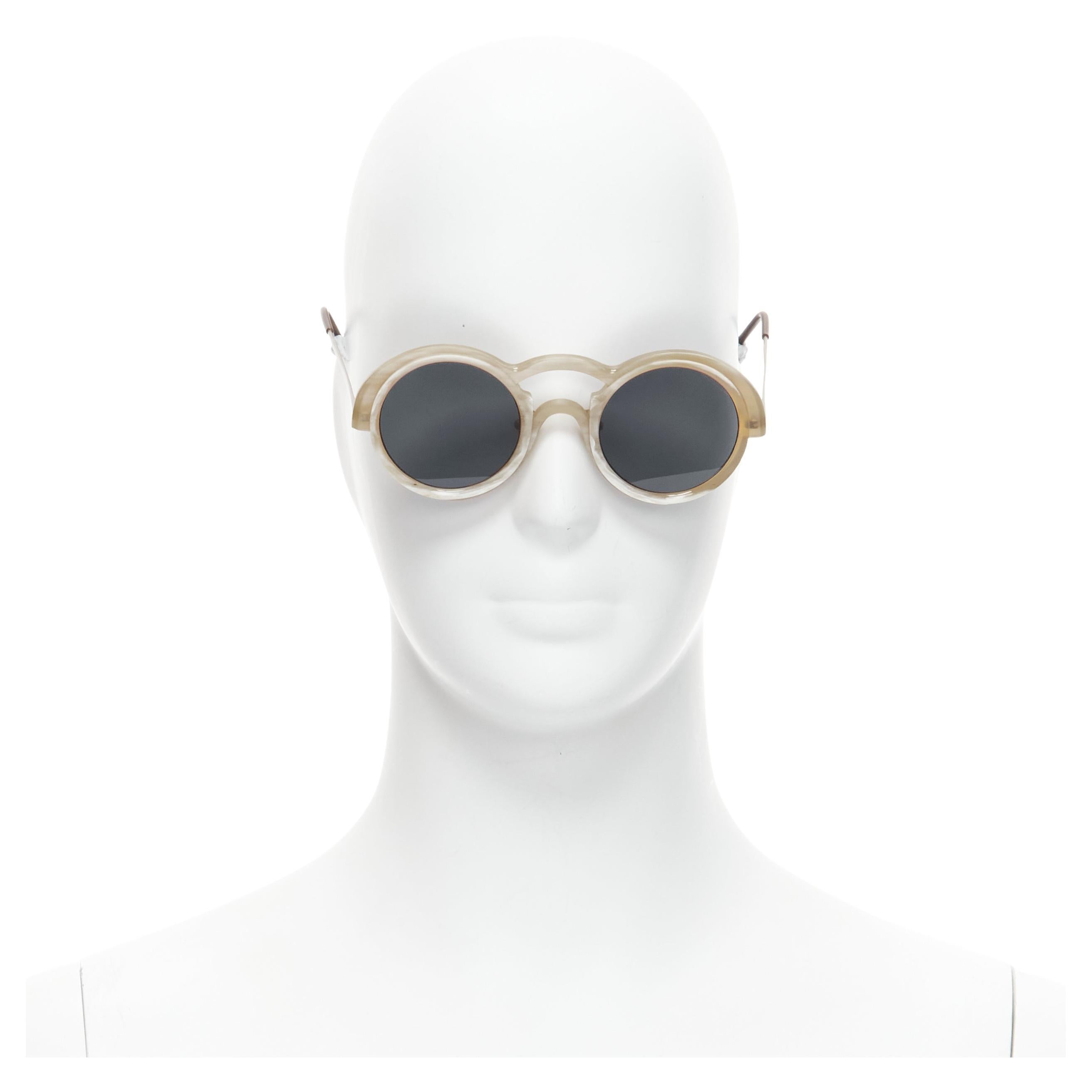 A BATHING APE BAPE black metal dotted shutter shades kanye sunglasses ...