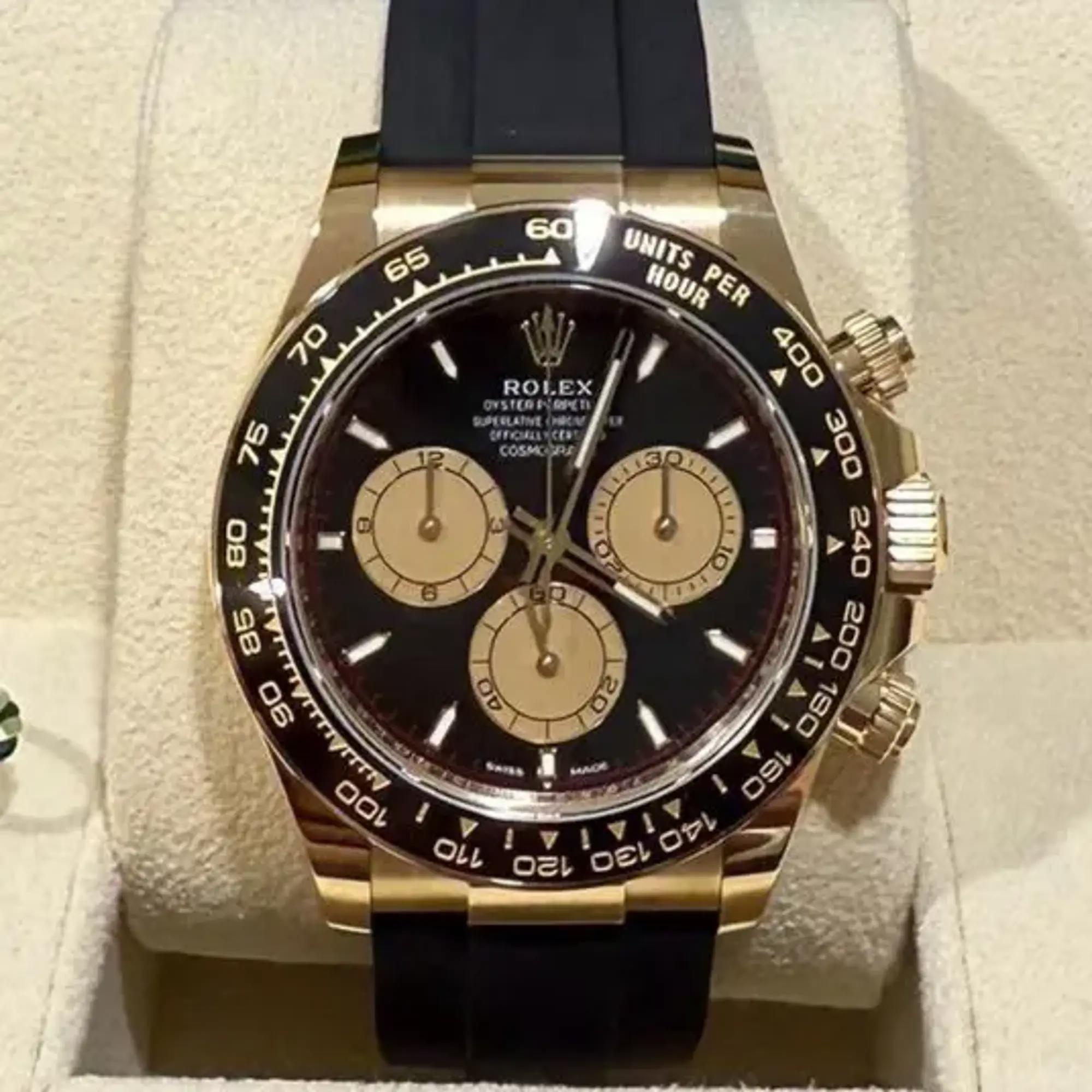 NEW Rolex Daytona Pual Newman Newest 18K Yellow Gold Black Dial Watch ...