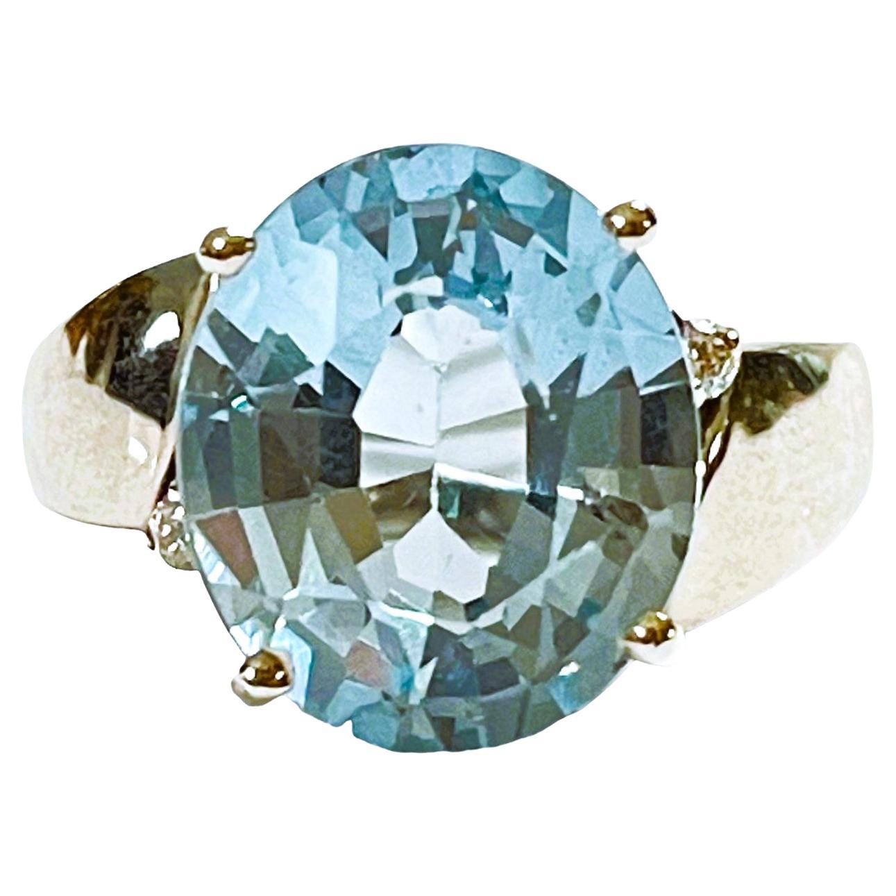 New Santa Maria 3.60 Ct Radiant Cut Aquamarine and White Sapphire ...