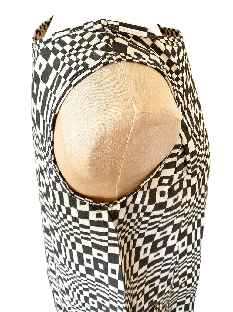 New Sealed Scott Paper Caper Black and White Op Art Paper Dress – S ...