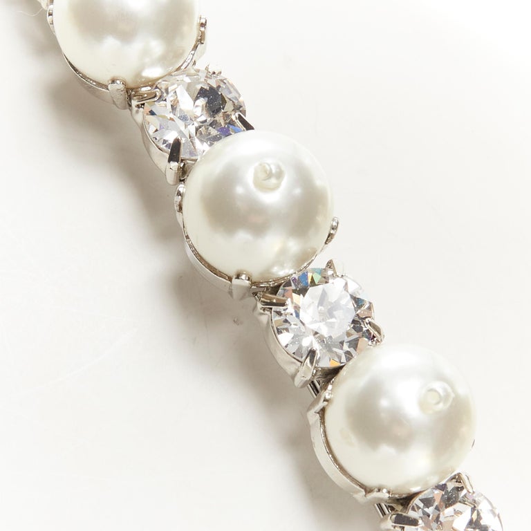 new SIMONE ROCHA silver pearl diamante crystal hair clip For Sale at ...