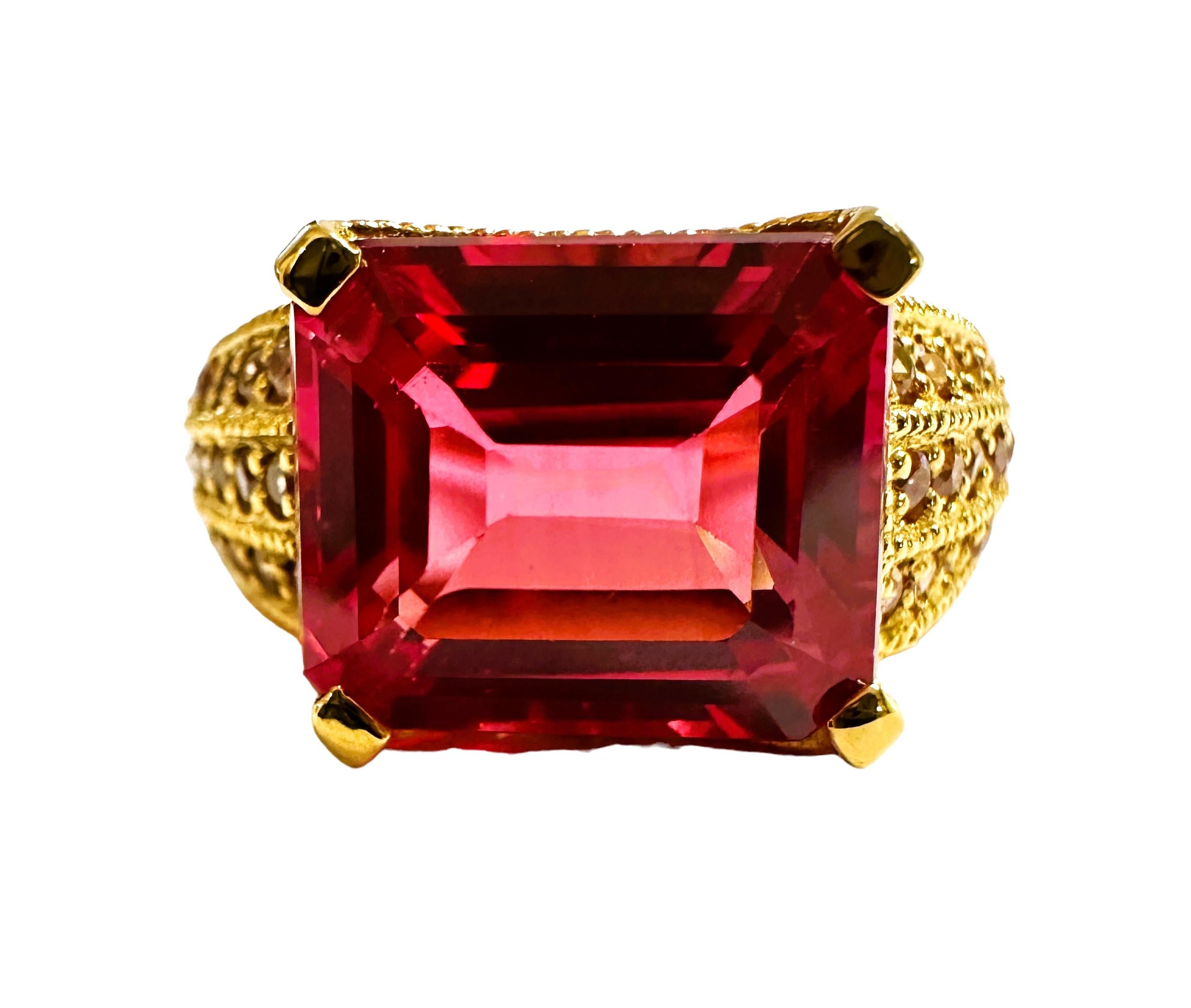 New Sri Lanka 11 Ct Padparadscha and Champagne Sapphire RGold Plated ...