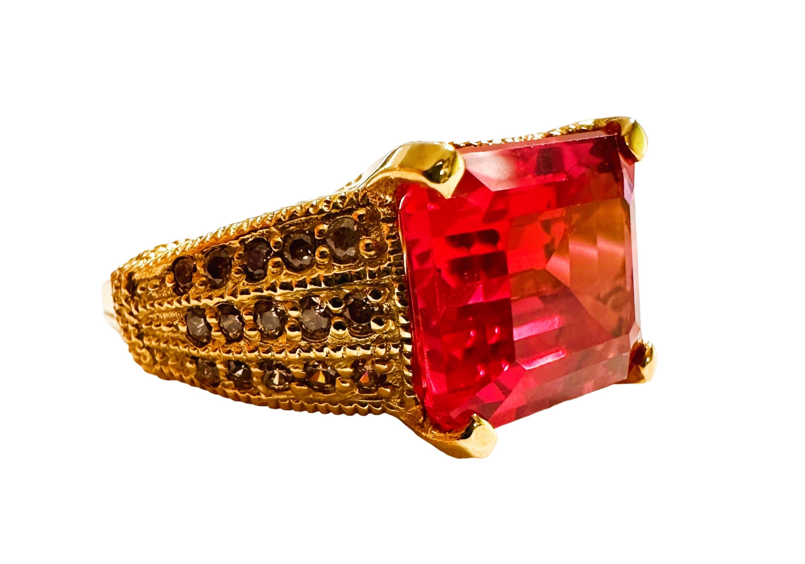 New Sri Lanka 11 Ct Padparadscha and Champagne Sapphire RGold Plated ...