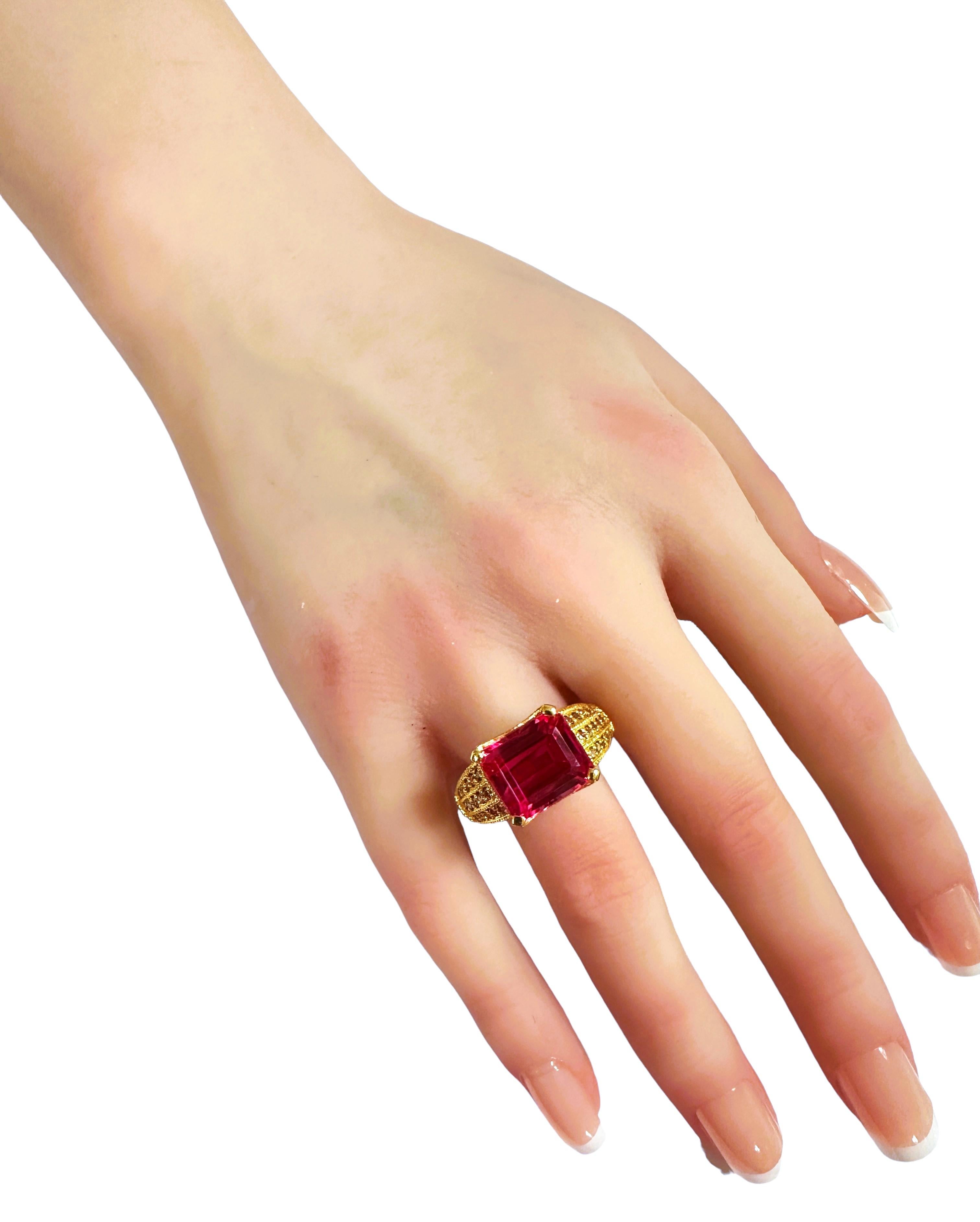 New Sri Lanka 11 Ct Padparadscha and Champagne Sapphire RGold Plated ...