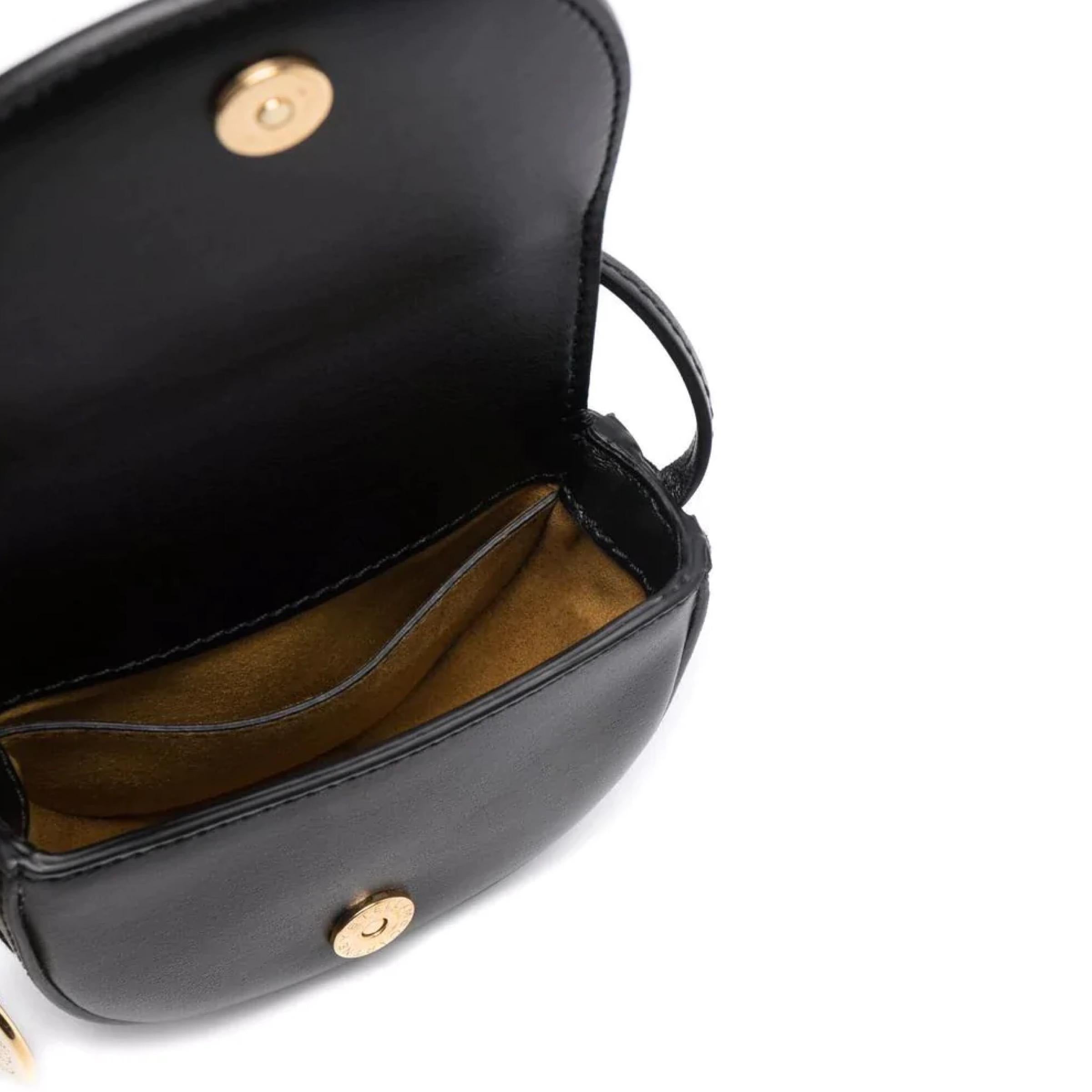 New Stella McCartney Black Frayme Mini Leather Crossbody Bag For Sale ...