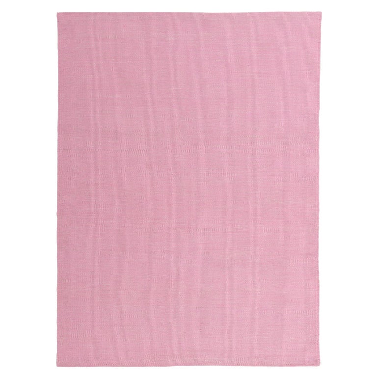 New Swedish Inspired Pink Kilim Rug with Scandinavian Modern Style For ...