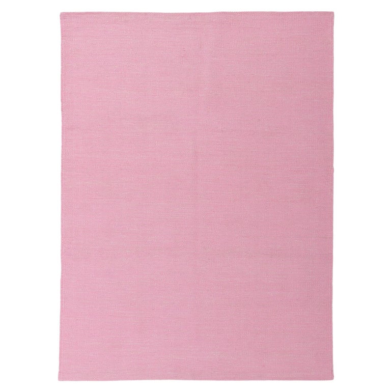 New Swedish Inspired Pink Kilim Rug with Scandinavian Modern Style For ...