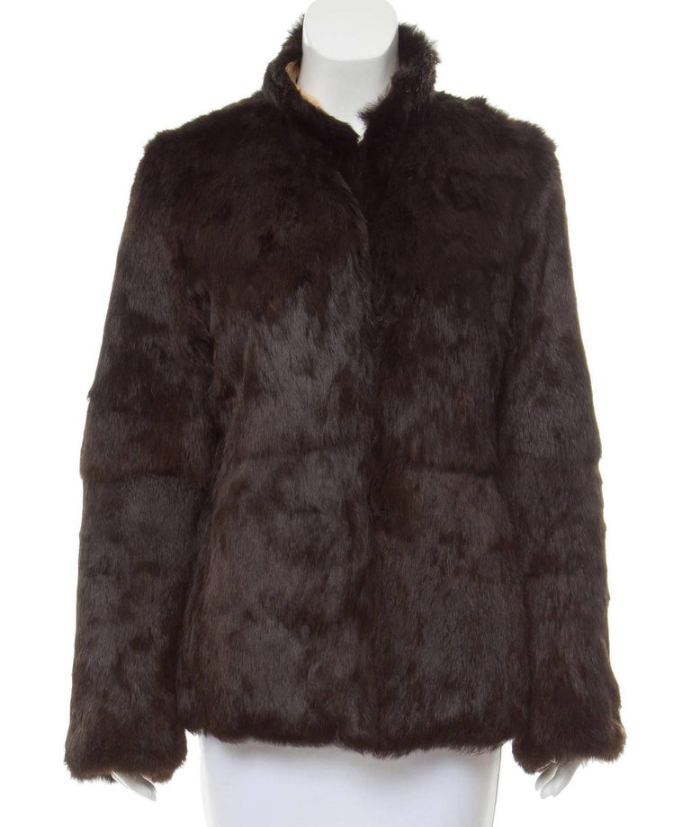 New Tom Ford for Gucci 1999 Collection Reversible Beige Fur Jacket It ...