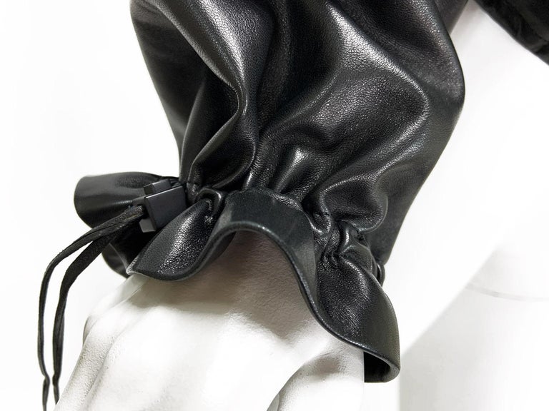 New Tom Ford for Gucci 2001 Collection Black Leather Blouson Top It. 44 ...