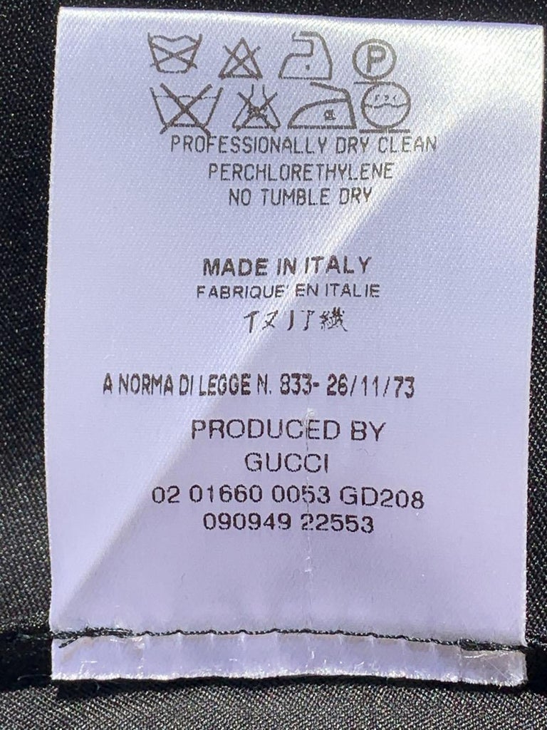 New Tom Ford for Gucci 2002 Collection Black Silk Deep Plunge Open Back ...