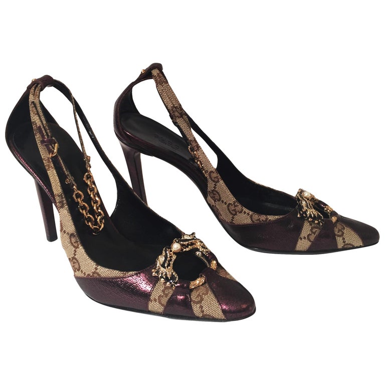 New Tom Ford for Gucci Dragon Ad Runway Heels Pumps Sz 37 For Sale at ...