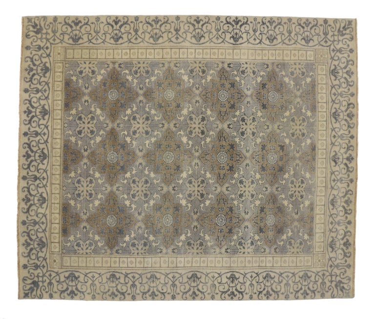 New Transitional Area Rug with Khotan Pattern and Modernist Neoclassic ...