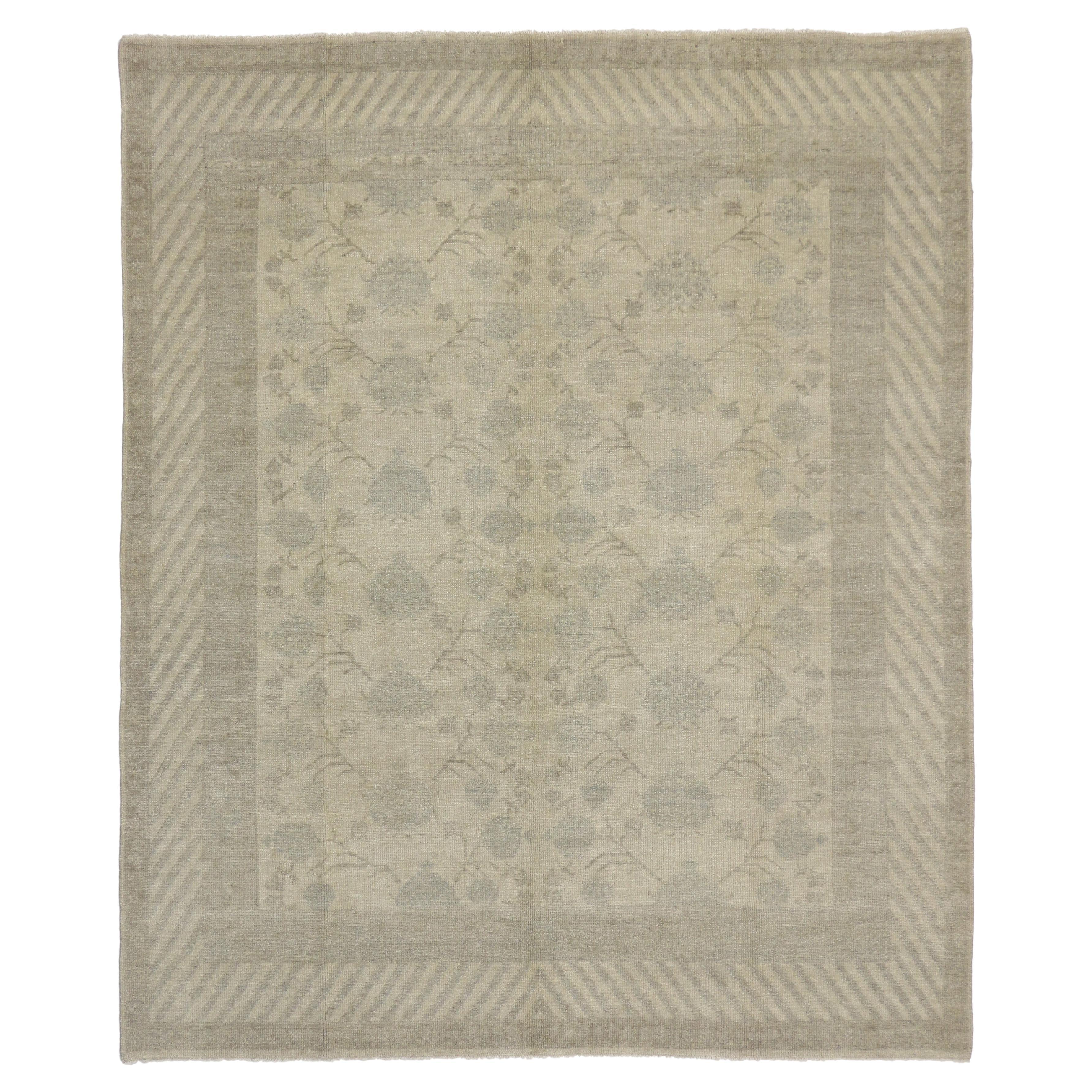 Transitional Indian Aubusson Style Rug with Warm, Neutral Colors For ...