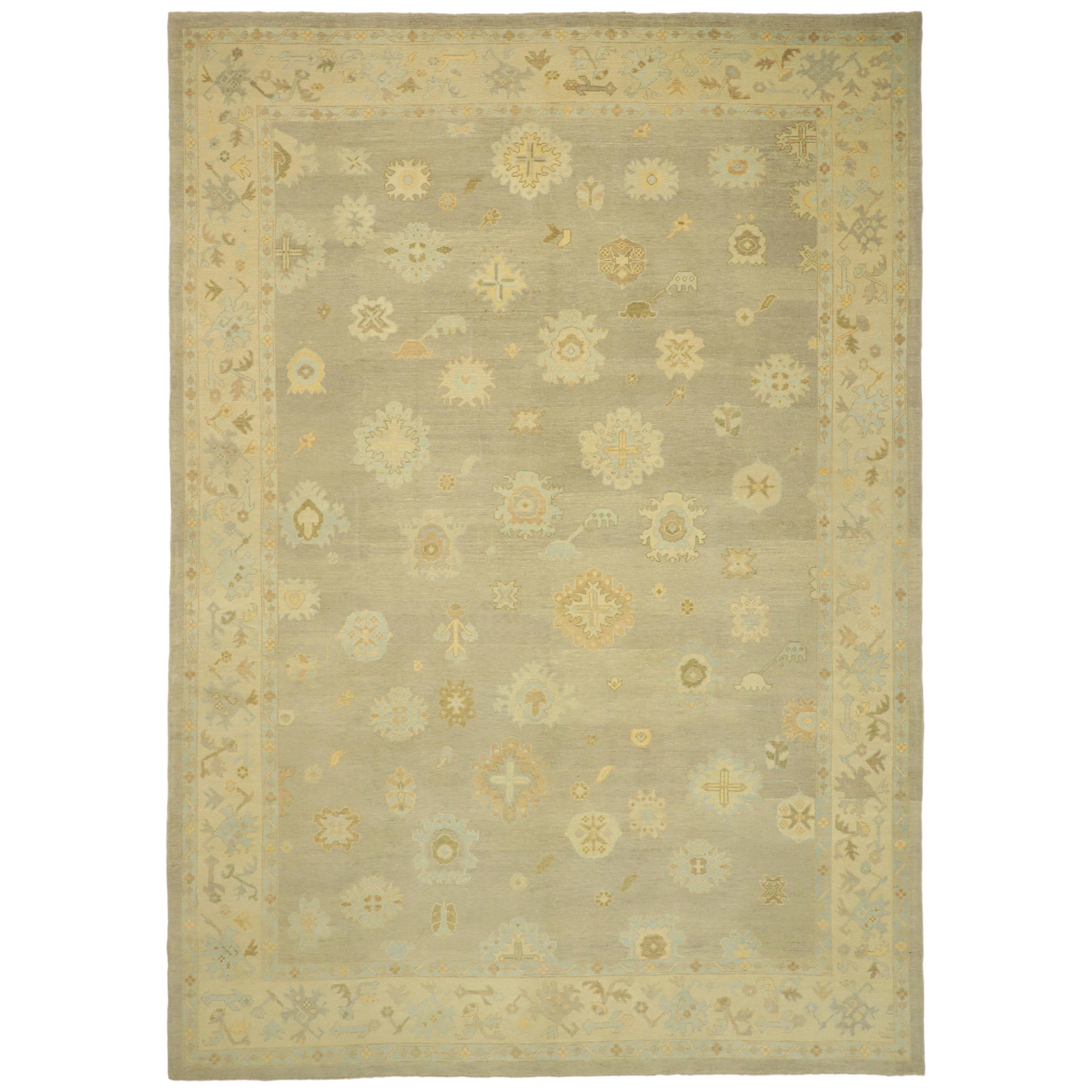Beautiful New Oushak Design Rug For Sale at 1stDibs