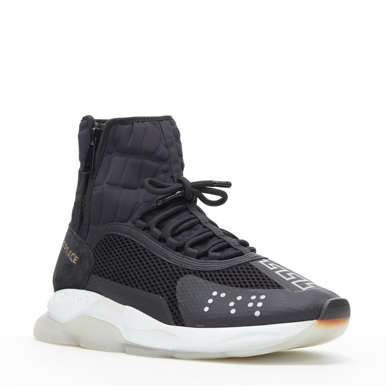 new VERSACE 2019 Cross Chainer Black high top sneaker EU46 ...