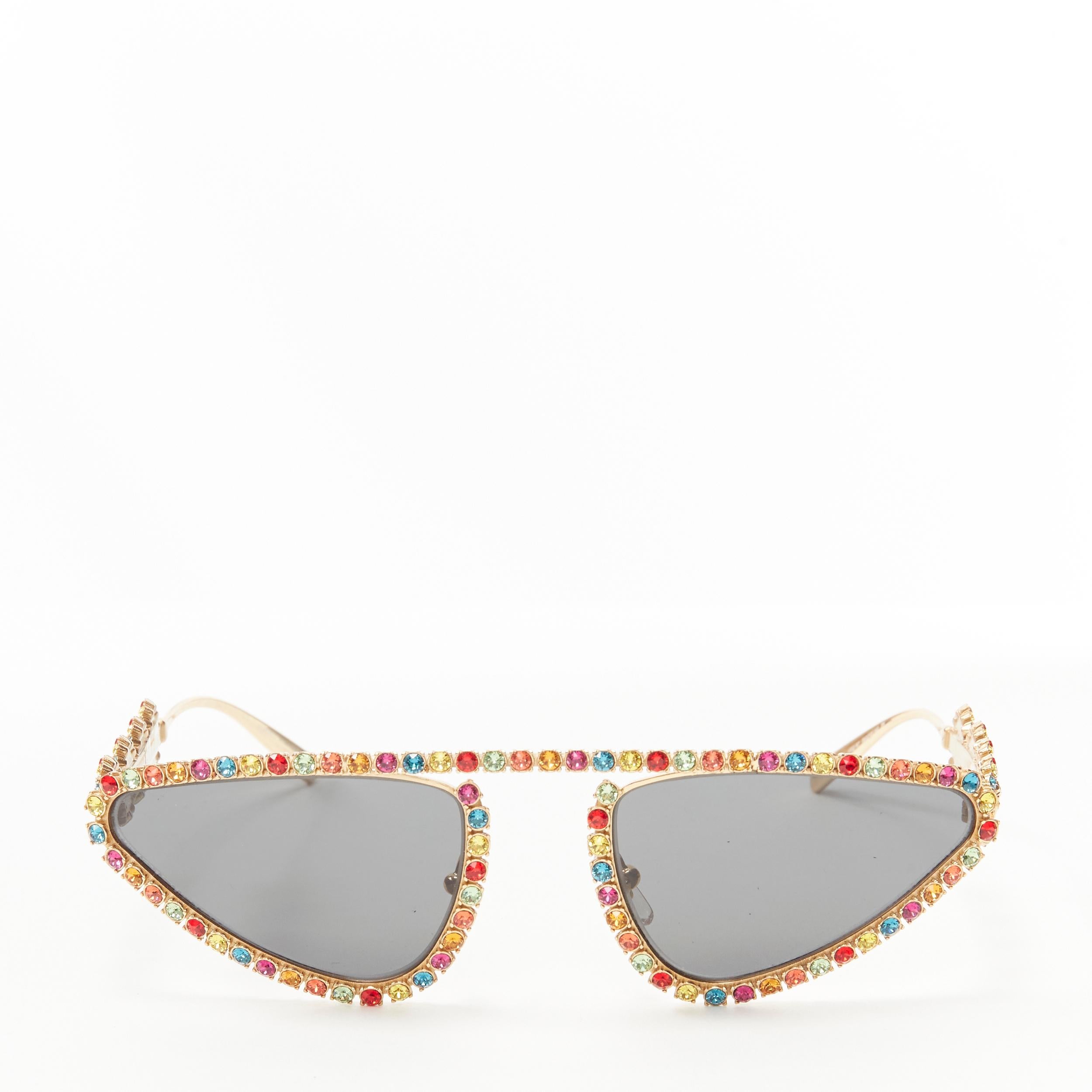 new VERSACE 2019 Runway Signature Medusa rhinestone crystal sunglasses ...