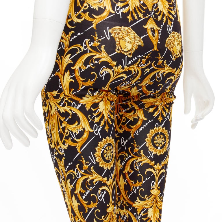 new VERSACE 2020 Runway Gianni Signature Medusa Barocco gold flare ...