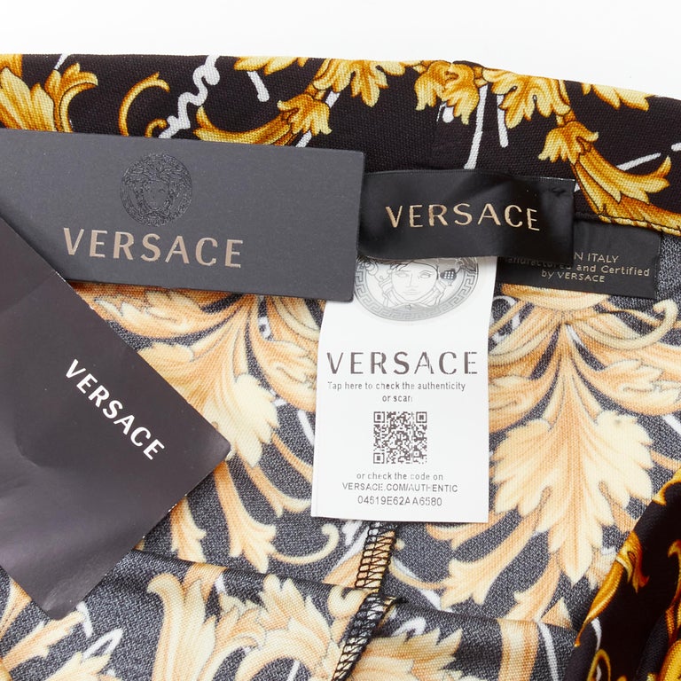 new VERSACE 2020 Runway Gianni Signature Medusa Barocco gold flare ...