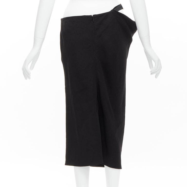 new VERSACE 2021 Runway gold Medusa Medallion Coin cut out draped skirt ...